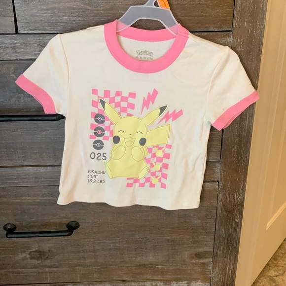 Pokemon | Shirts & Tops | Pikachu Little Girls Crop Top | Poshmark